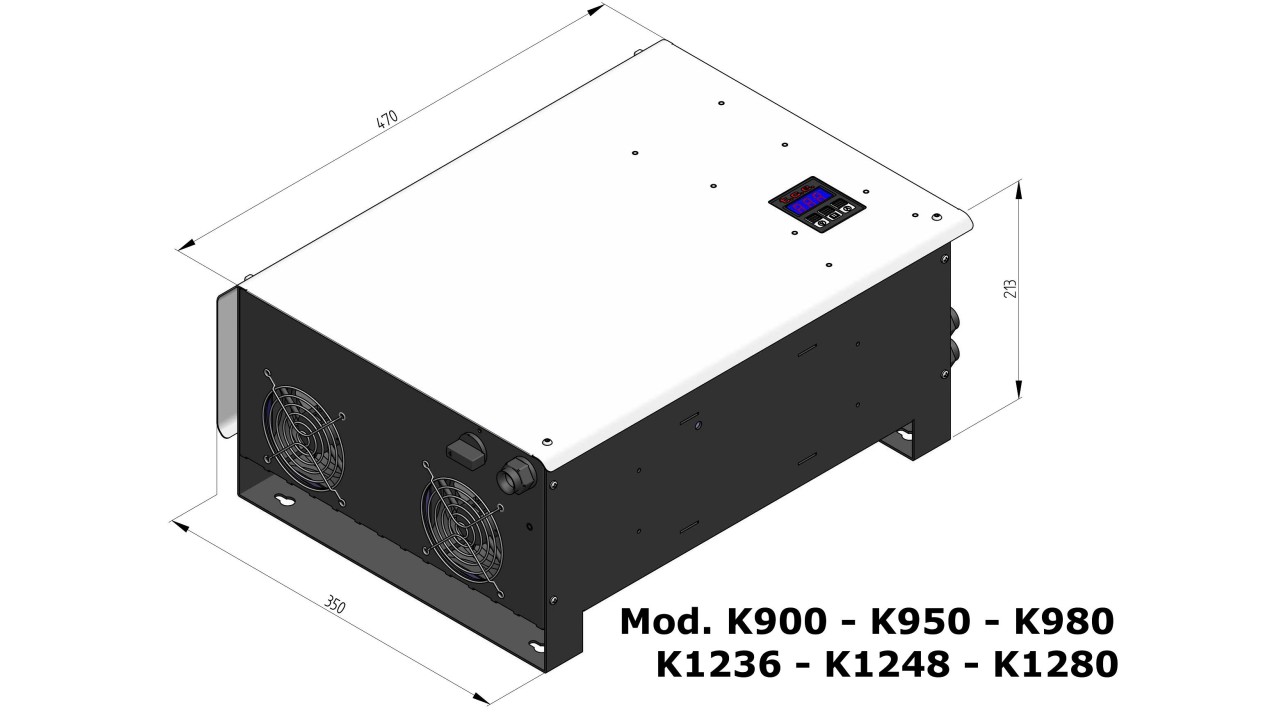 Επαγγελματικός Φορτιστής K1280 TCE KRONOS Series Υψηλής Συχνότητας 12V-80V 10-80A